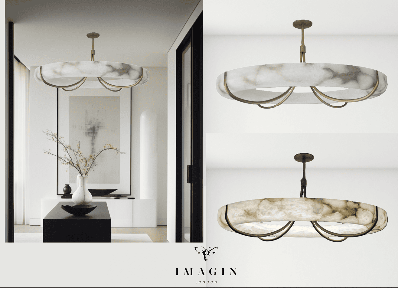 Alabaster Halo Pendant